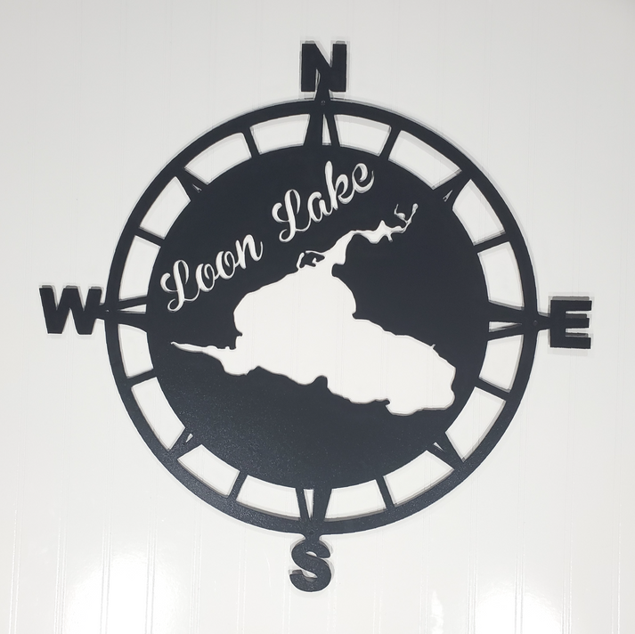 Lake Silhouette Compass – Hyatt Custom Metalwork